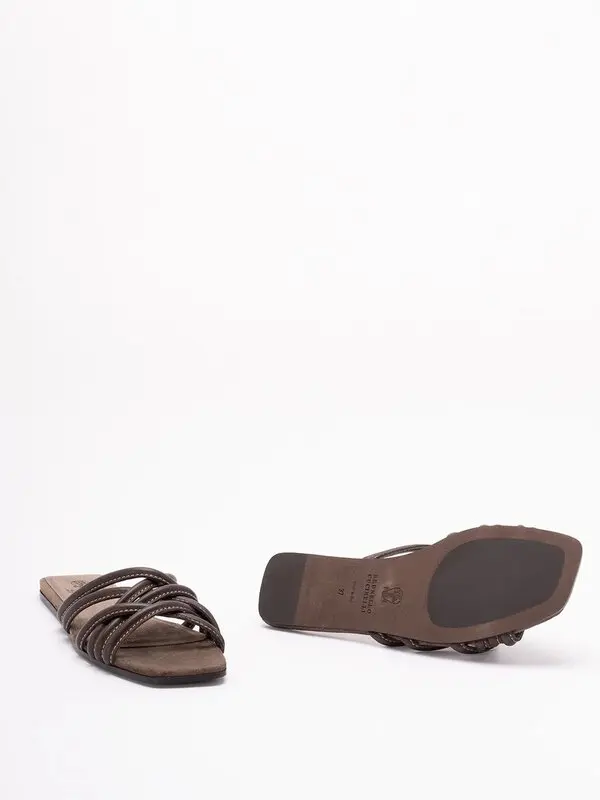 Brunello Cucinelli Lambskin Sandals