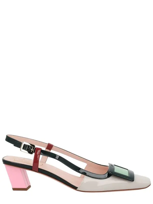 ROGER VIVIER Lacquered Slingback Pumps - Multicolor