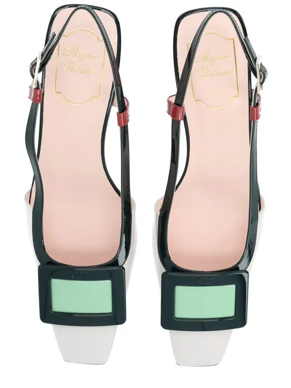 ROGER VIVIER Lacquered Slingback Pumps - Multicolor