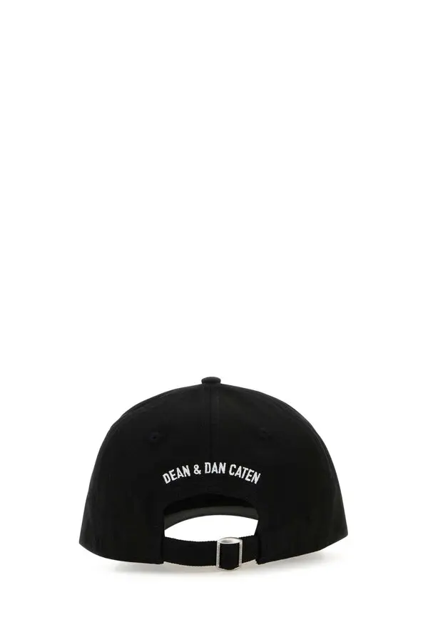 Dsquared2 Cotton Baseball Cap With Logo - Black
