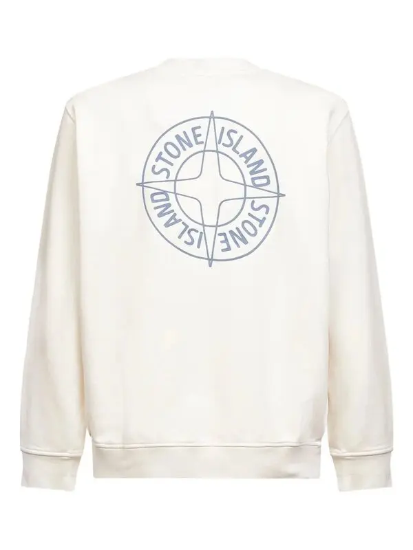Stone Island Outline Compass Print Sweatshirt