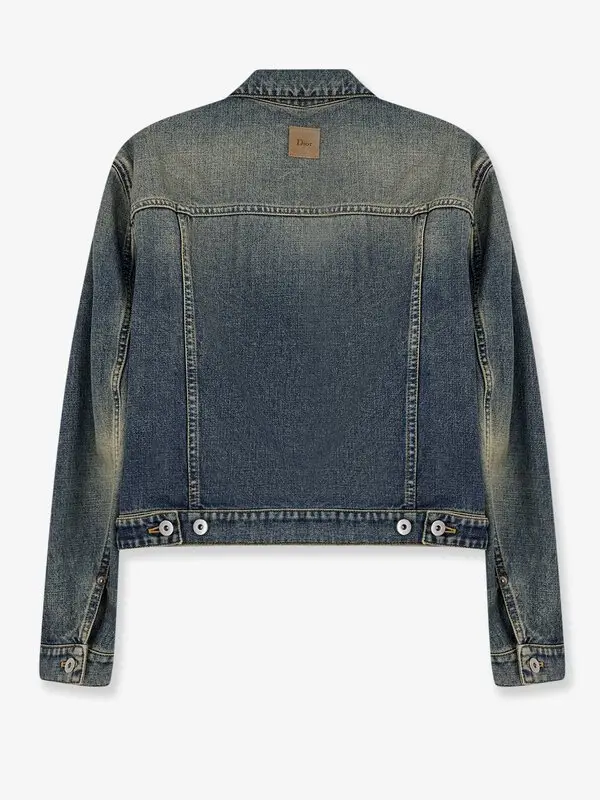 Dior Blue Denim Embroidered Medallion Jacket