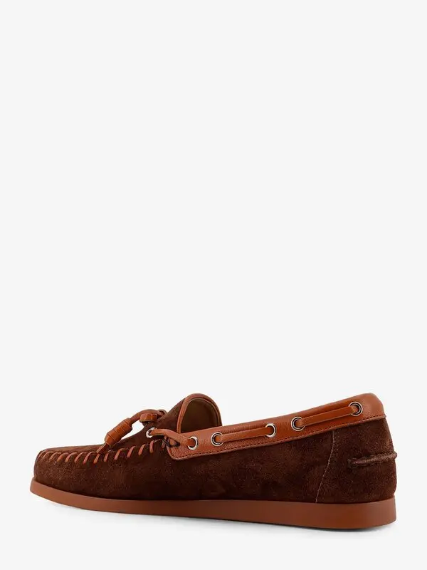 Valentino Garavani Palm Avenue Leather And Suede Boat Shoe - Multicolor