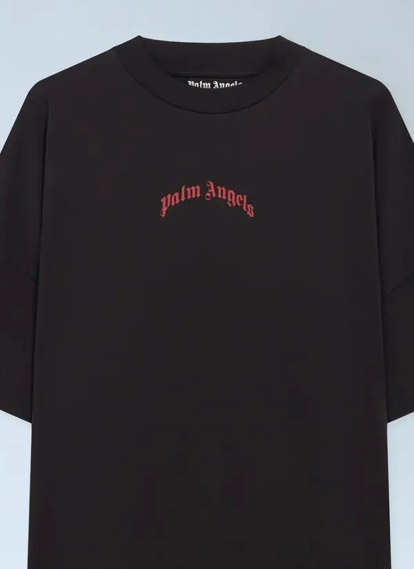 Palm Angels Curved Logo Over T-shirt
