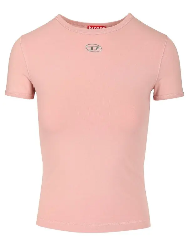 DIESEL® Slim Fit Stretch T-shirt With Oval D Logo - Multicolor
