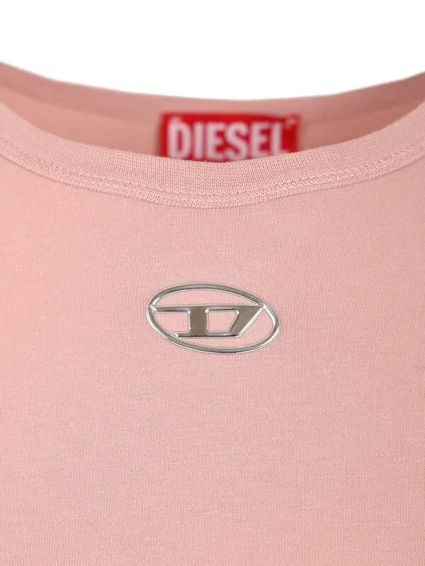 DIESEL® Slim Fit Stretch T-shirt With Oval D Logo