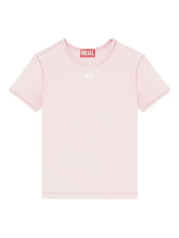 DIESEL® Slim Fit Stretch T-shirt With Oval D Logo