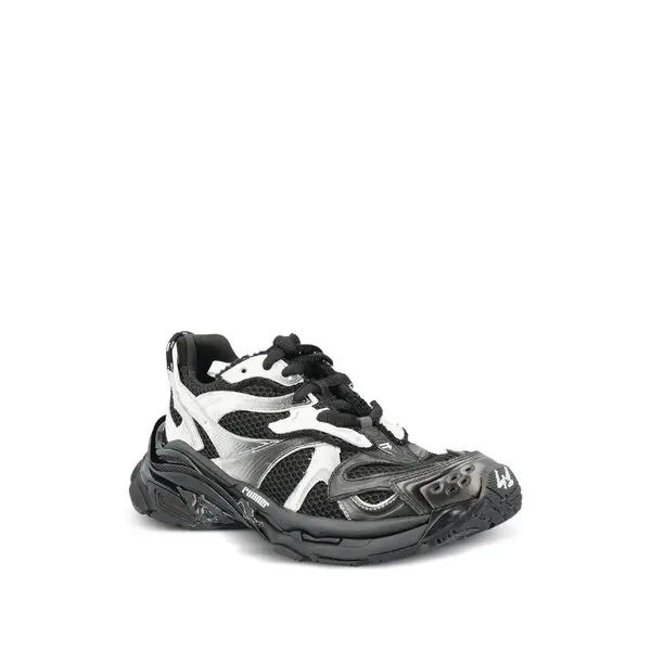 Balenciaga Low-top Paneled Design Sneakers - Black
