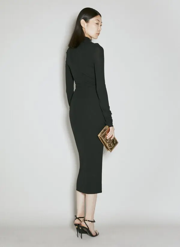Dolce & Gabbana Chantilly Lace Insert Jersey Maxi Dress