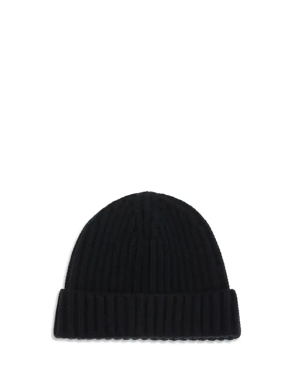 Prada Virgin Wool Beanie Hat - Black