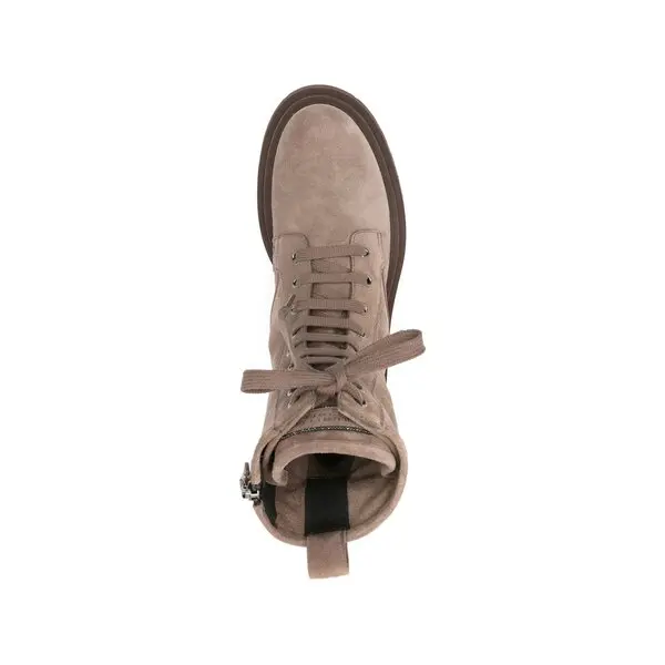 Brunello Cucinelli Suede Lace-up Boots - Brown