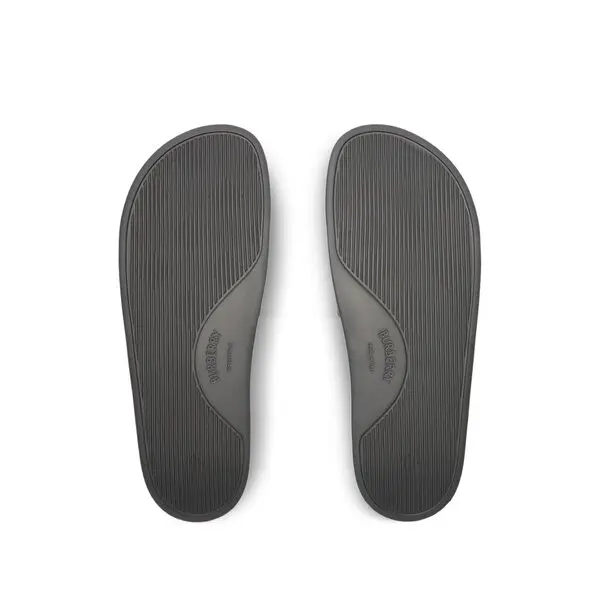 Burberry Check Pattern Crossover Strap Sandals - Black