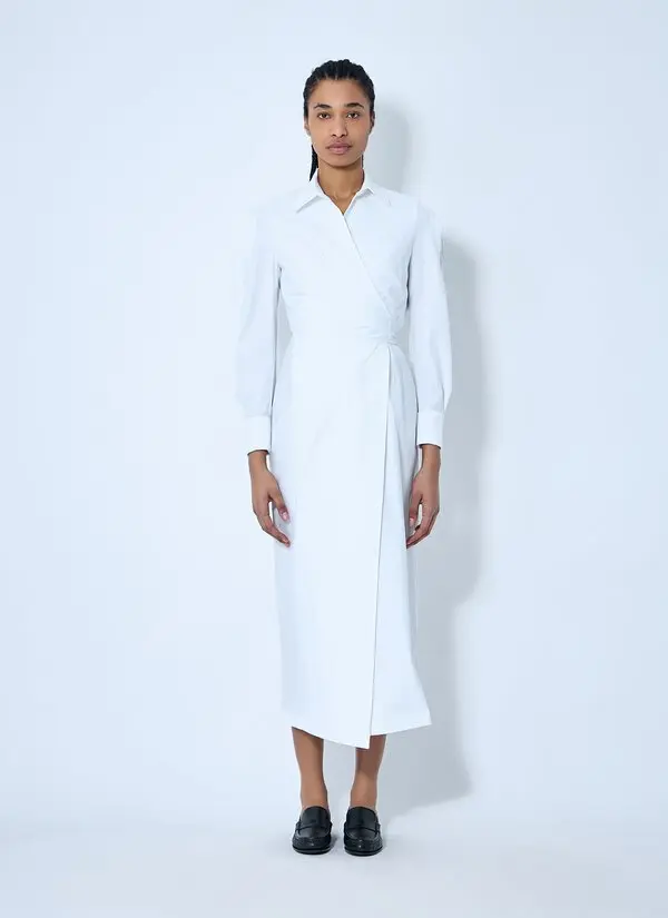 Max Mara Cotton Blend Shirt Dress - White