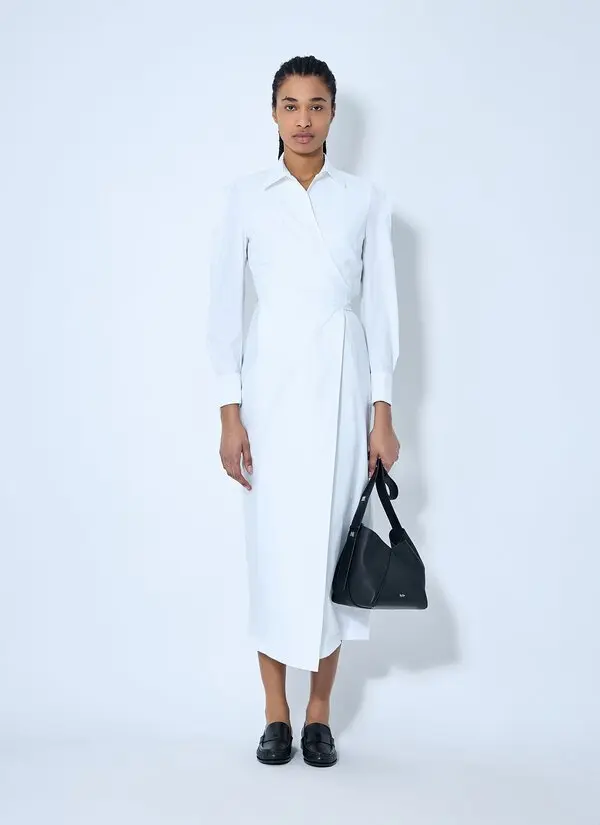 Max Mara Cotton Blend Shirt Dress - White