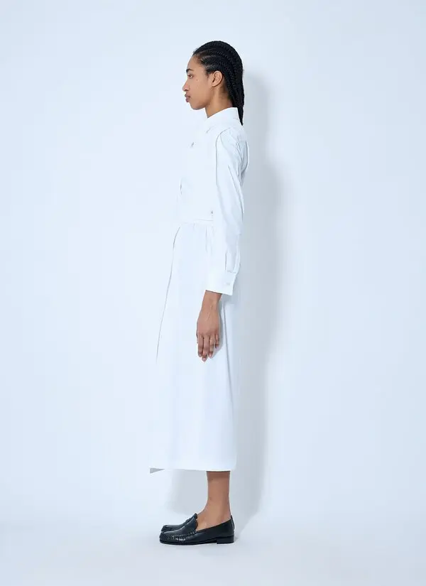 Max Mara Cotton Blend Shirt Dress - White