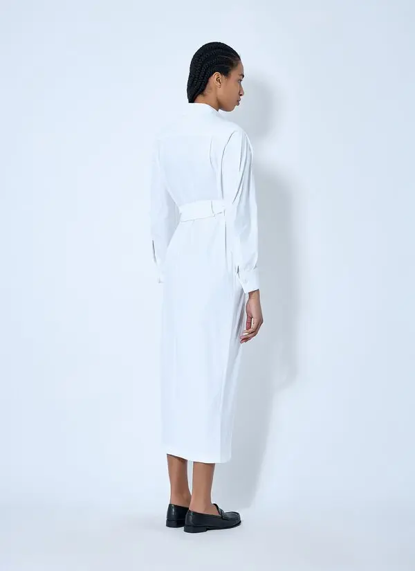 Max Mara Cotton Blend Shirt Dress - White