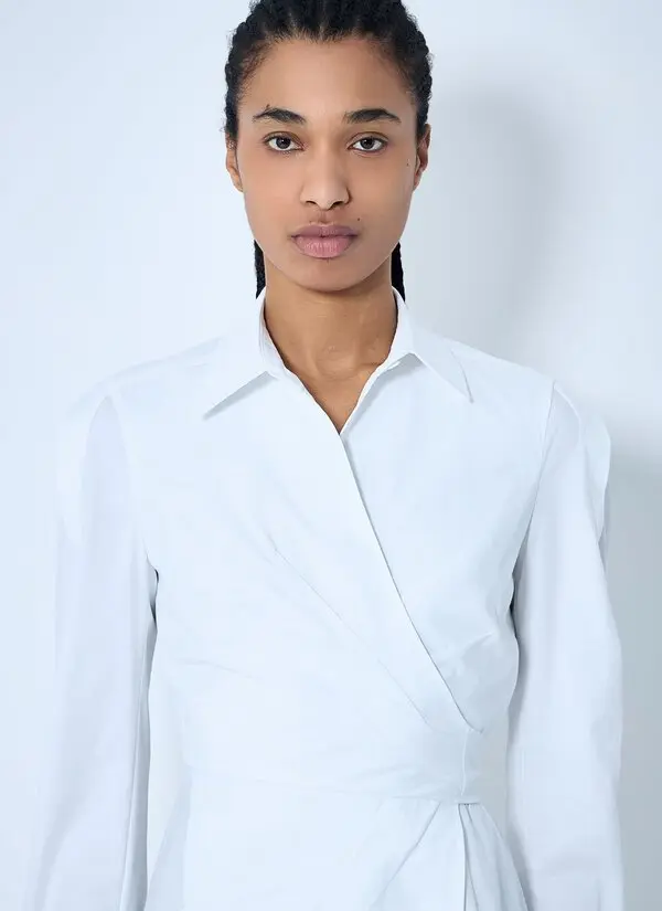 Max Mara Cotton Blend Shirt Dress - White
