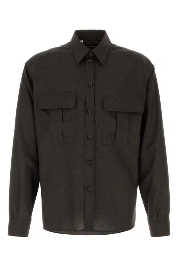 Dolce & Gabbana Chocolate Twill Shirt