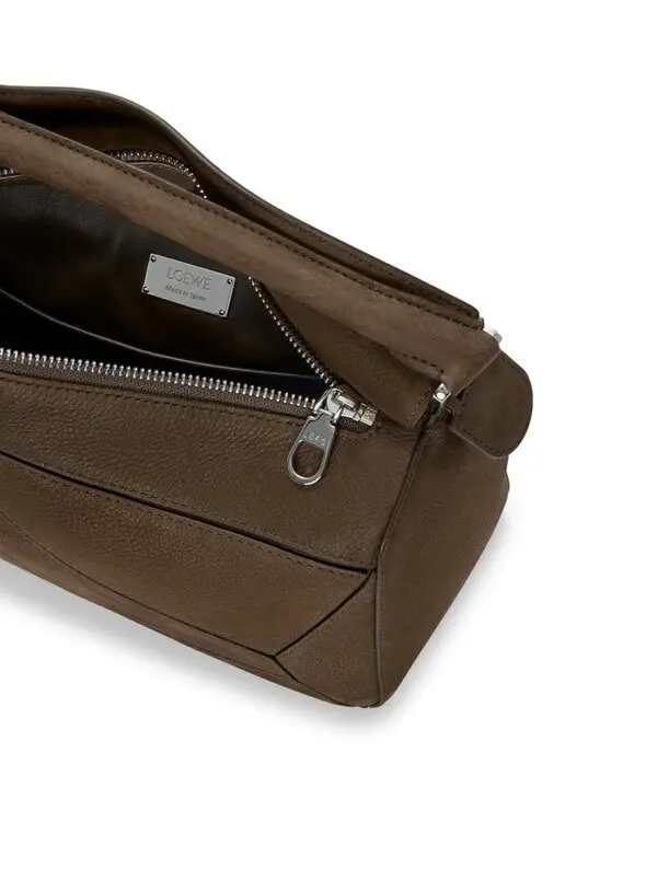 Loewe Puzzle Small Bag In Grained Nubuck Leather - Multicolor