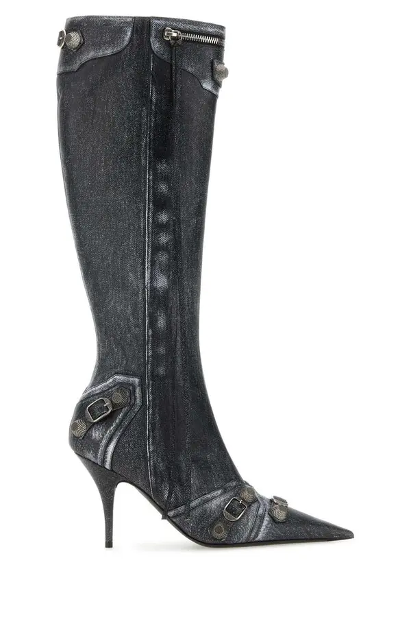 Balenciaga Printed Nappa Leather Cagole Boots - Multicolor