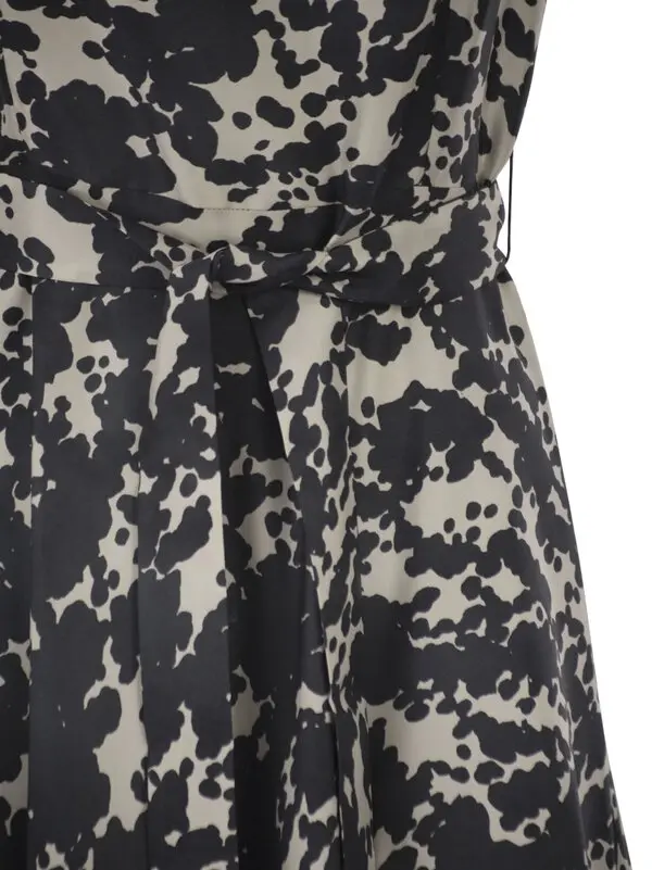 Max Mara Martina Printed Silk Twill Sleeveless Dress