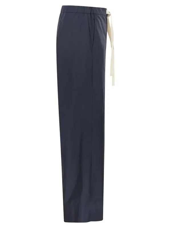 Max Mara Cotton Poplin Drawstring Trousers