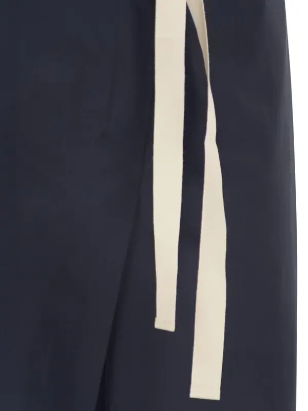 Max Mara Cotton Poplin Drawstring Trousers