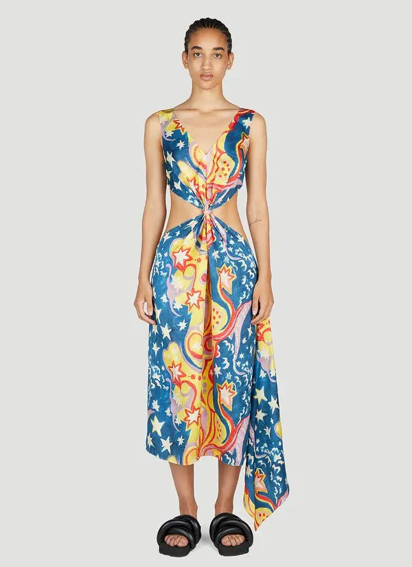 Marni Galactic Paradise Midi Dress - Multicolor