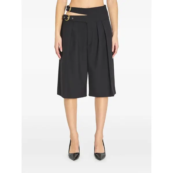 Chloé Virgin Wool Knee-length Shorts With Buckle Detail