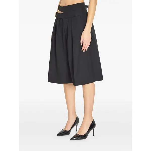 Chloé Virgin Wool Knee-length Shorts With Buckle Detail