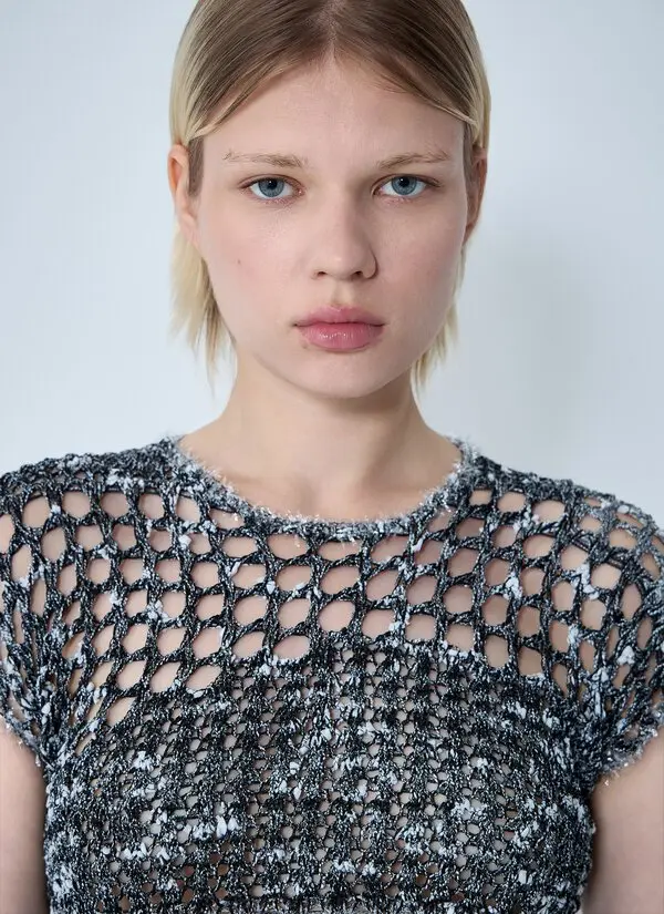 Acne Studios Open-knit Crochet Crewneck Top