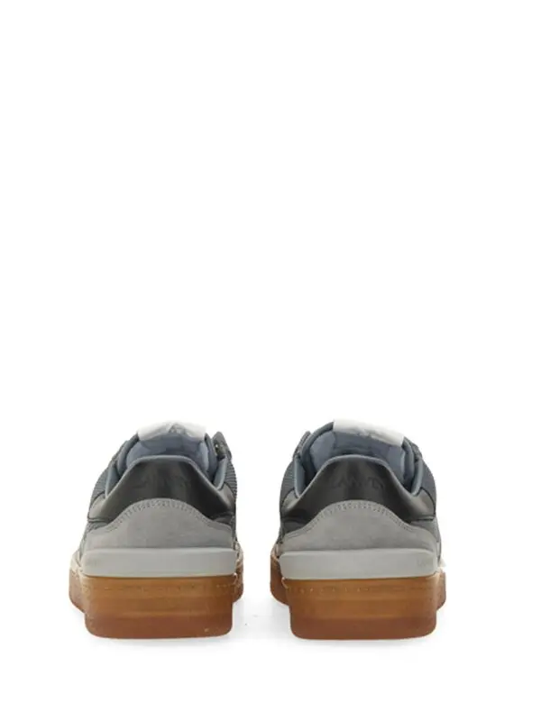 LANVIN Mesh, Suede And Nappa Leather Sneakers - Gray