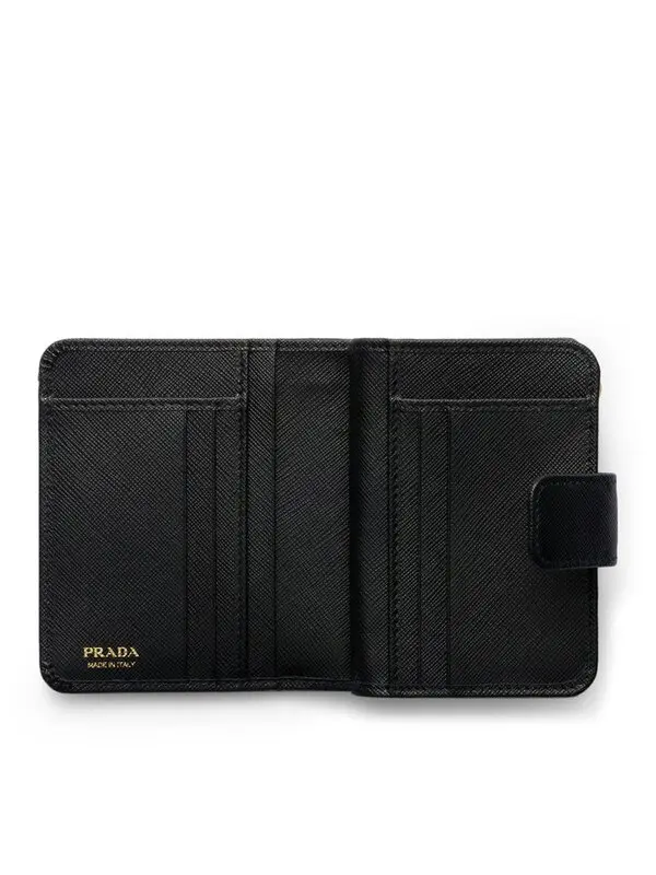 Prada Small Saffiano Wallet - Black
