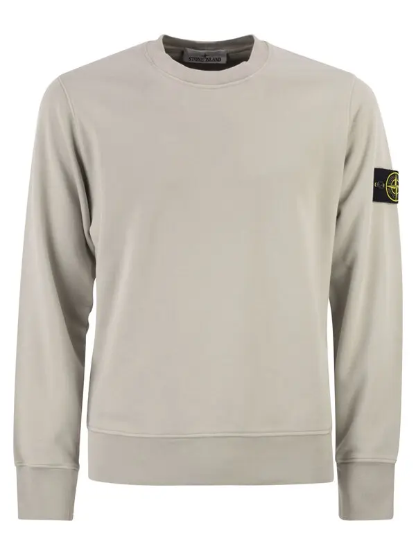 Stone Island Crew Neck Sweatshirt With Raglan Sleeves - Multicolor