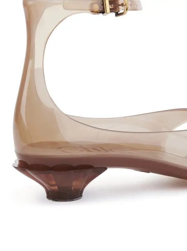 Chloé Jelly Sandals With Sculptural Heel And Adjustable Ankle Strap - Multicolor