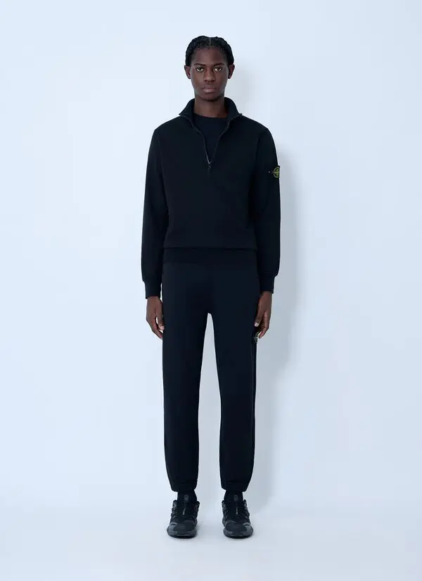 Stone Island Logo Patch Track Pants - Black