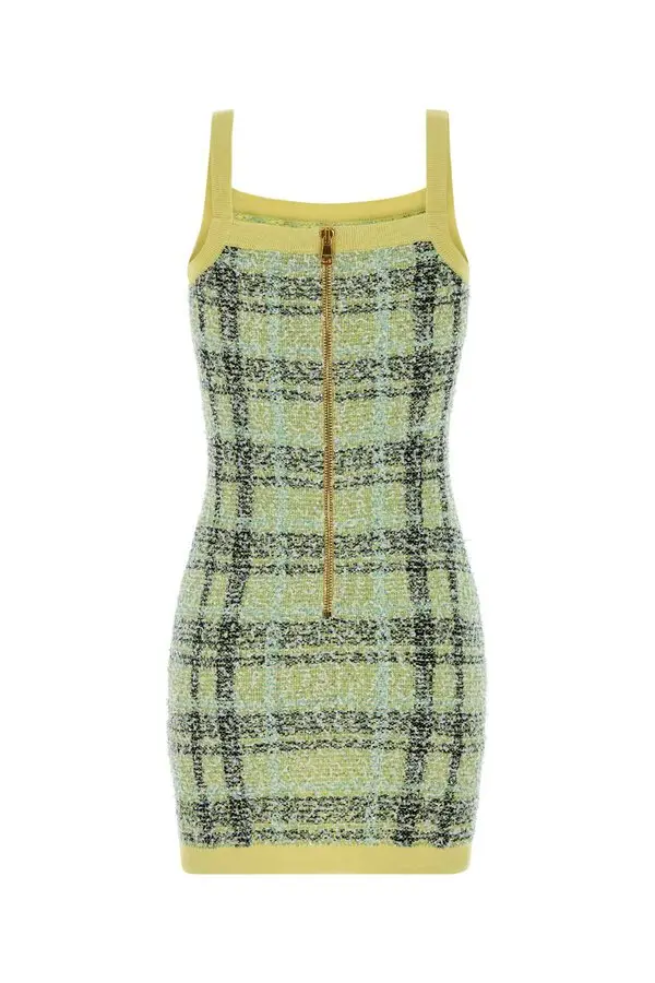 Balmain Embroidered Tweed Dress