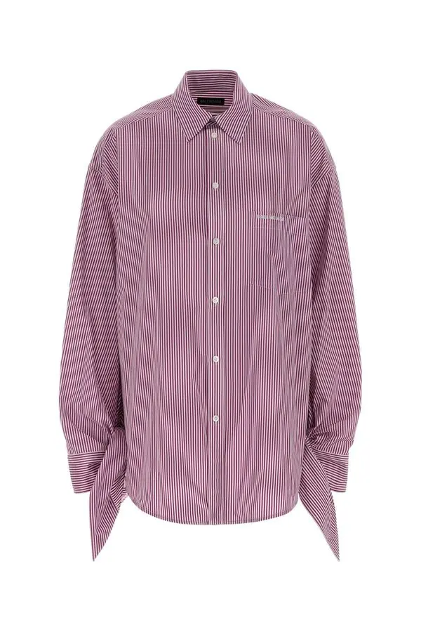 Balenciaga Embroidered Oversize Poplin Shirt