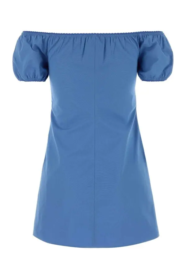Miu Miu Cerulean Poplin Mini Dress