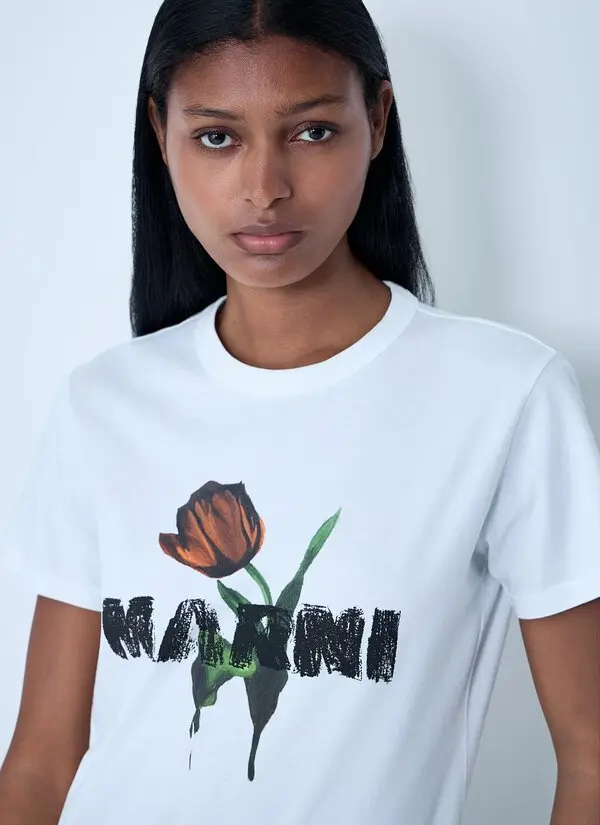Marni Logo Motif Cotton T-shirt