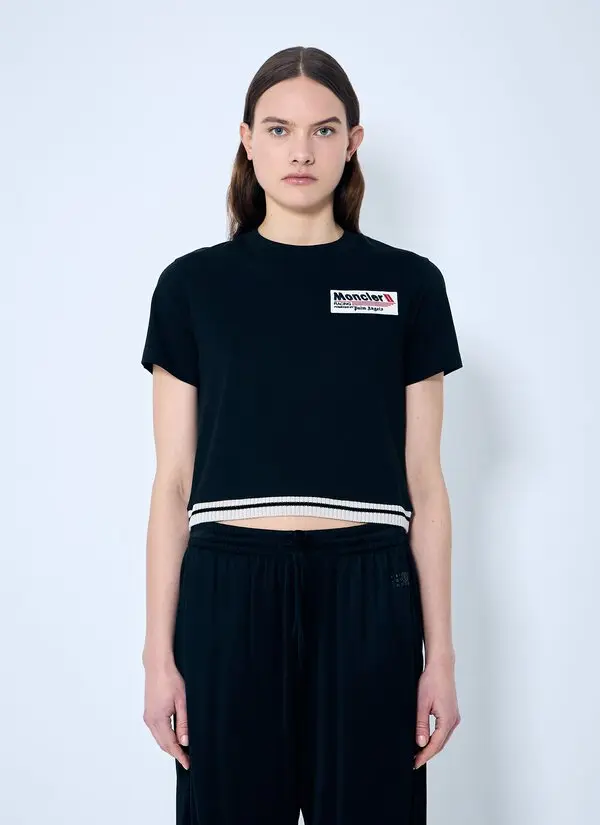 Moncler X Palm Angels Cropped Logo T-shirt