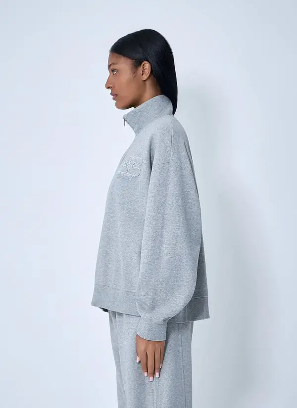 GANNI Half-zip Sweatshirt - Gray