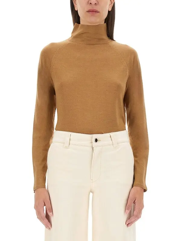Kiton Turtleneck Shirt Slim Fit, Cashmere And Silk Blend - Multicolor