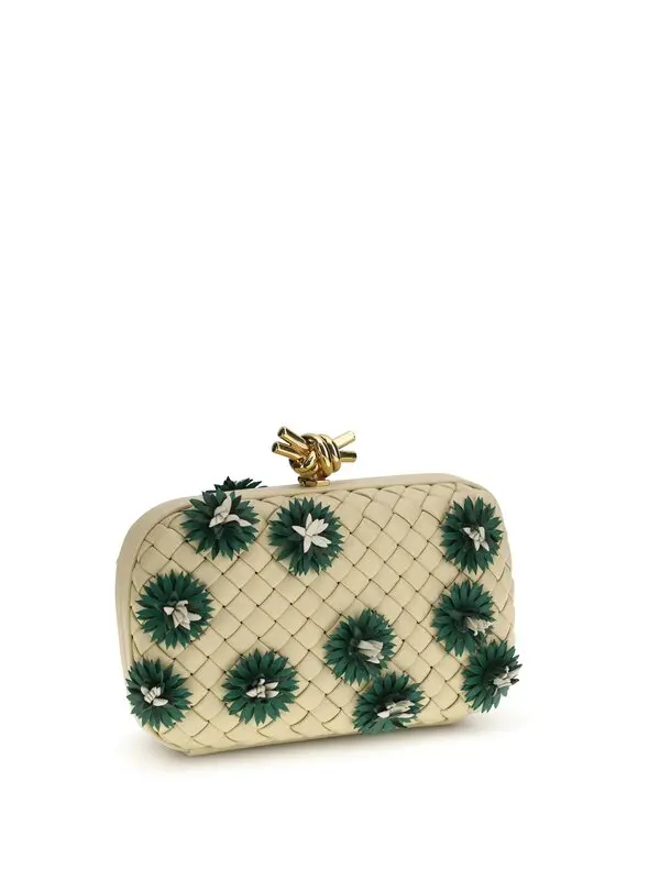Bottega Veneta Knot Clutch In Woven Leather