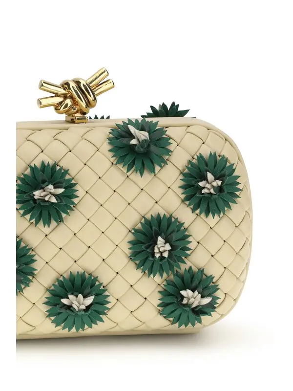 Bottega Veneta Knot Clutch In Woven Leather