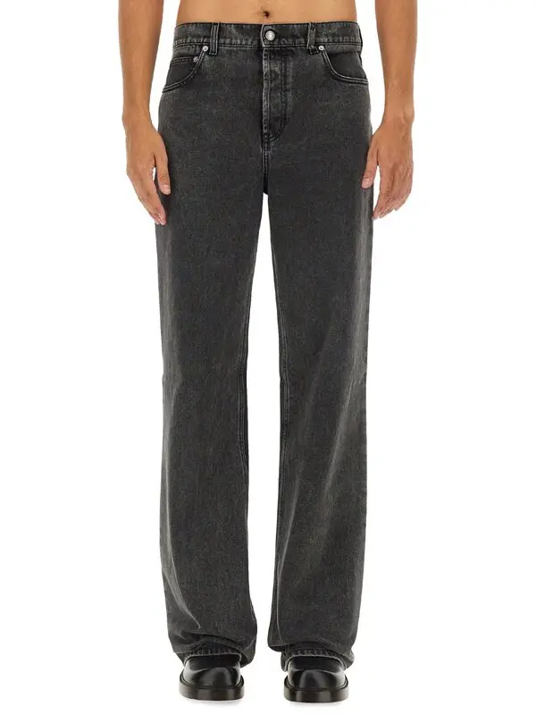 Alexander McQueen Baggy Cotton Jeans - Gray