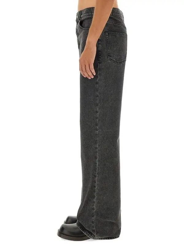 Alexander McQueen Baggy Cotton Jeans - Gray