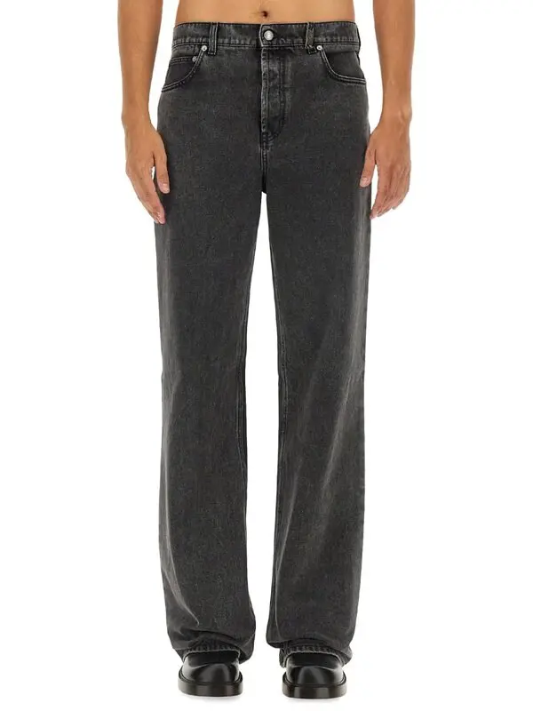 Alexander McQueen Baggy Cotton Jeans - Gray