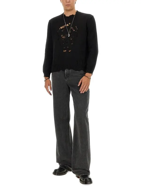 Alexander McQueen Baggy Cotton Jeans - Gray