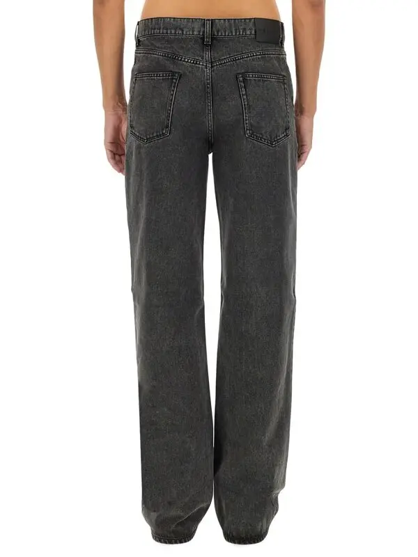 Alexander McQueen Baggy Cotton Jeans - Gray